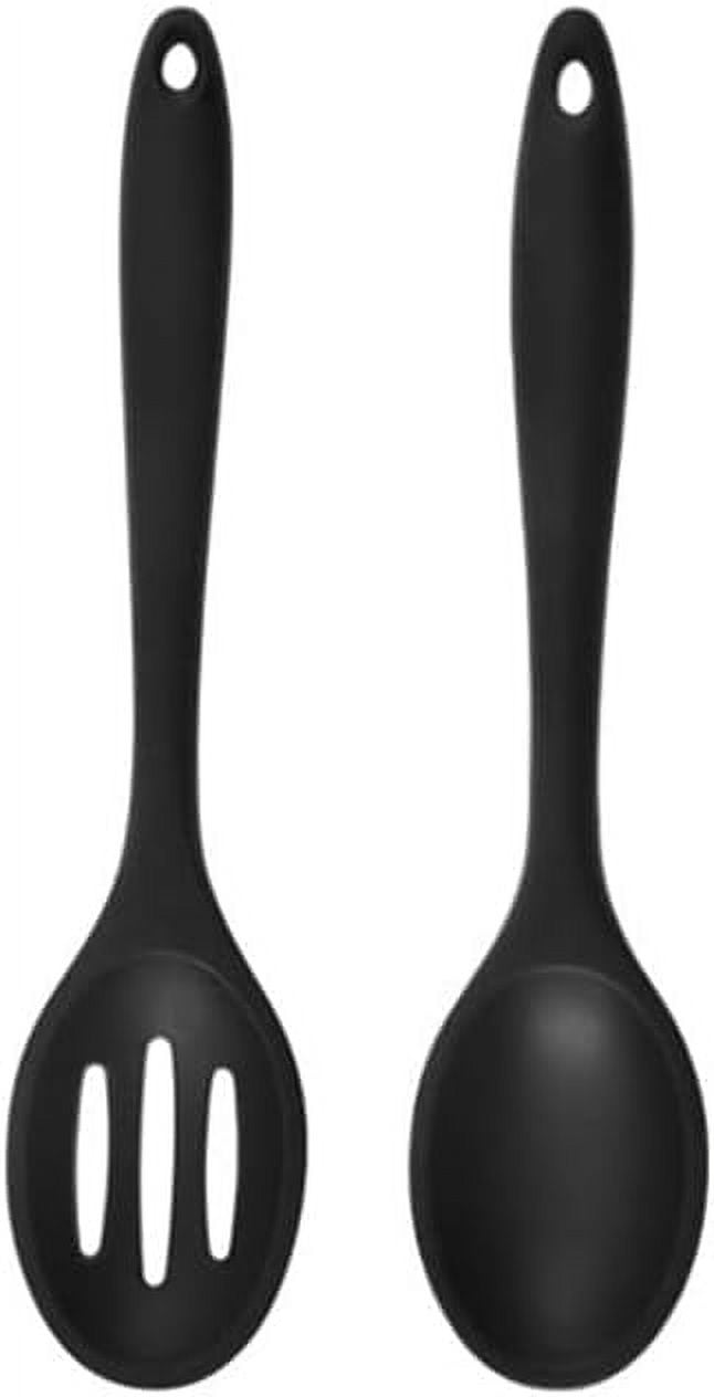 XD5-2 Pack Nonstick Silicone Slotted Spoons,High Heat Resistant Serving ...
