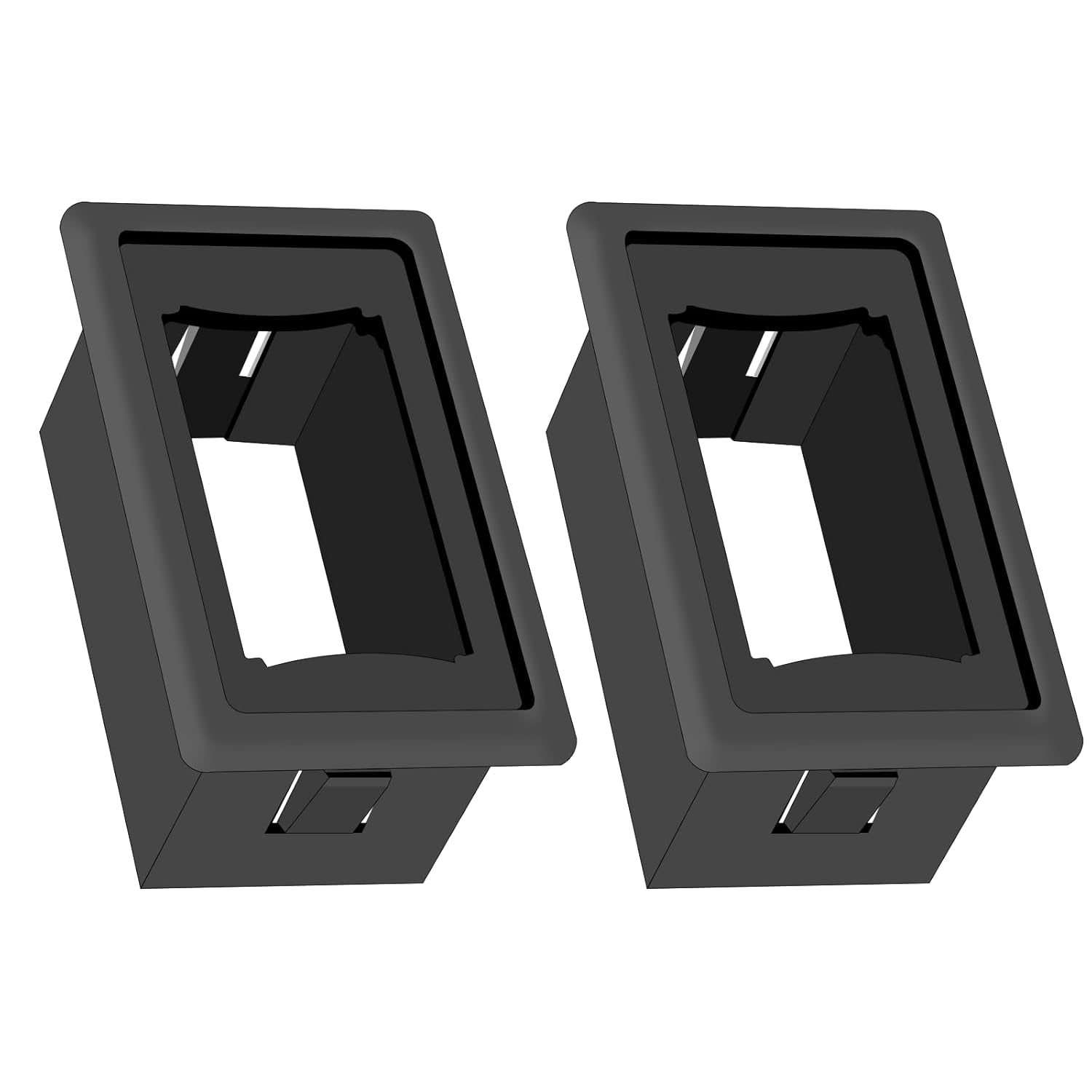 XD5-2 Pack Rocker Switch Holder Panel Housing Kit, ABS Plastic Black ...