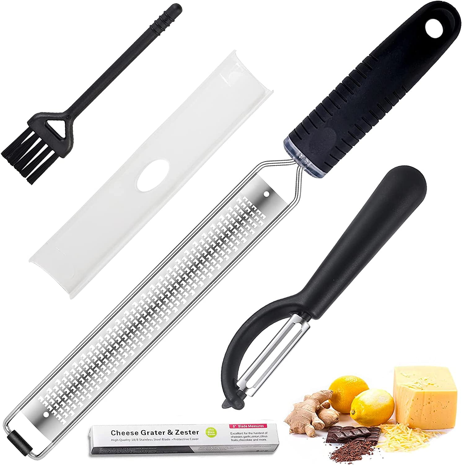 XD5-2021 Updated Cheese Lemon Zester Grater with Handle for kitchen ...