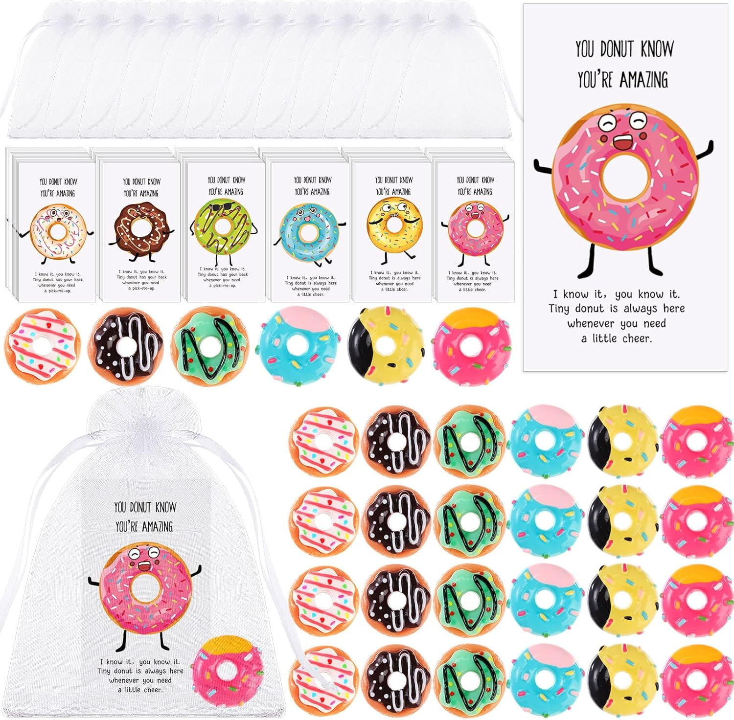 XD5-24 Pcs Coworkers Gifts Bulk Employee Appreciation Gifts You're Amazing Donut Pun ...