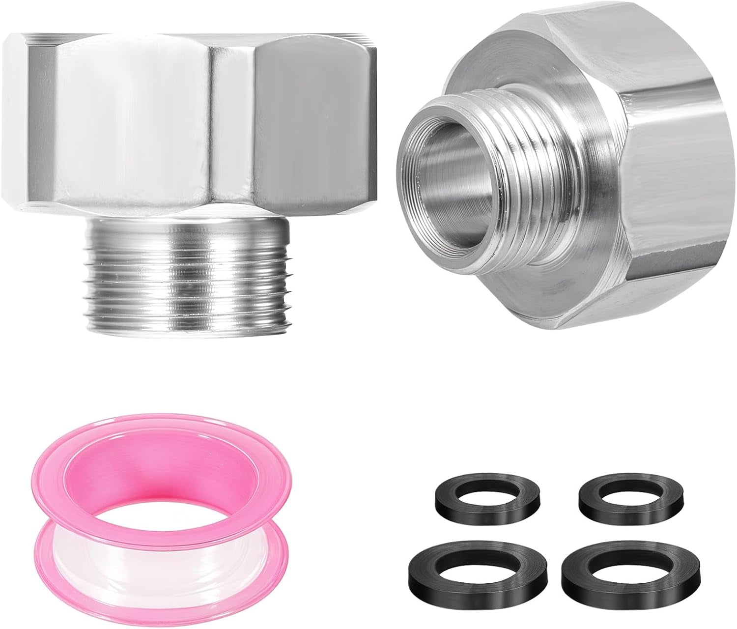 XD5-2Pcs Water Line Adapter,Stainless Steel Pipe Fittings in 1/2 ...