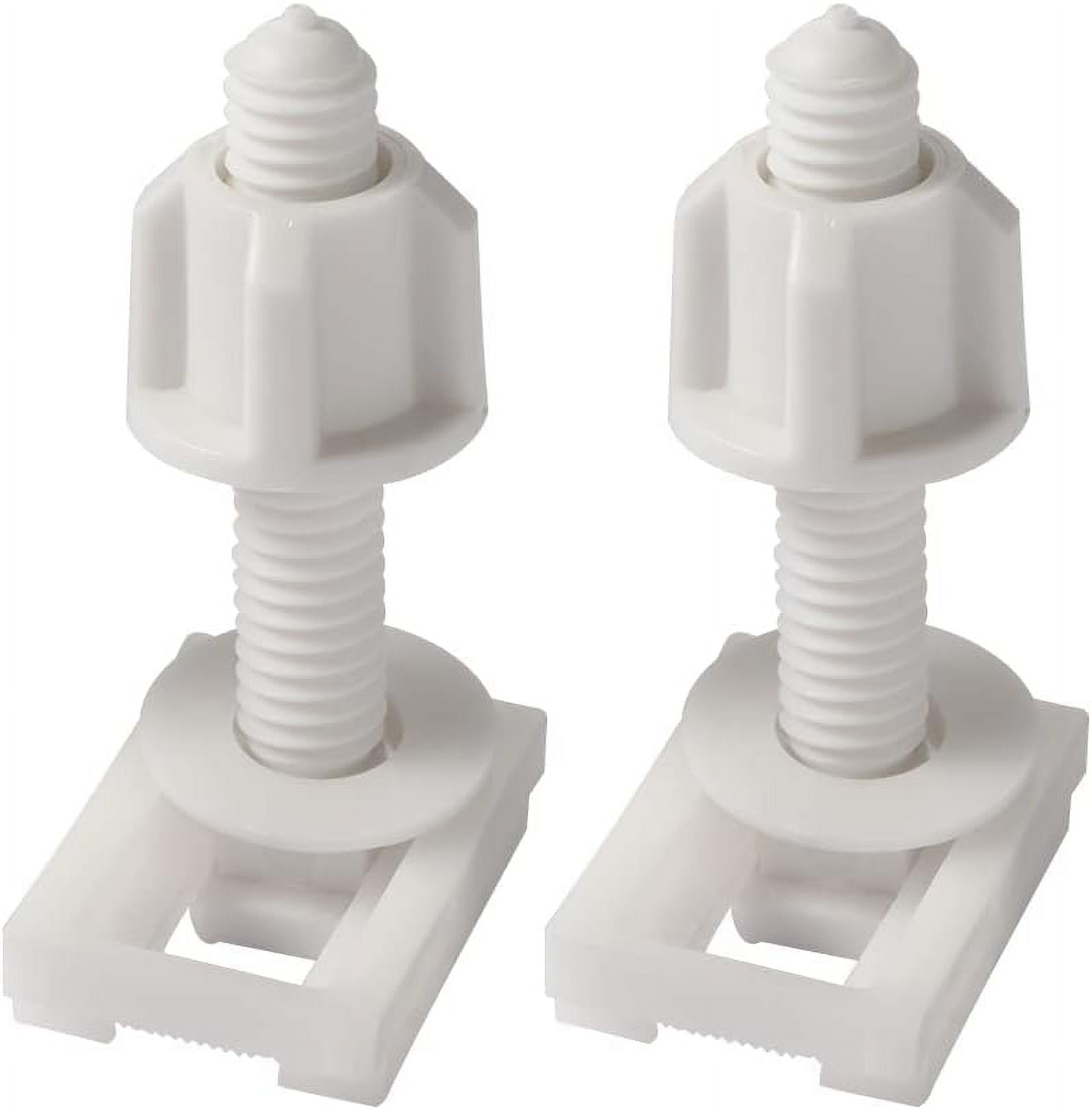 XD5-2Pcs White Universal Plastic Toilet Seat Screws and Nuts with ...