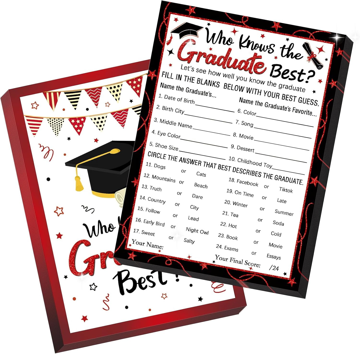 XD5-30 Players Who Knows the Graduate Best Graduation Party Games ...