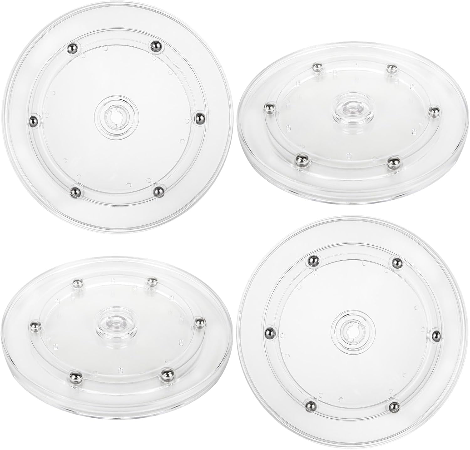 XD5-4PCS 6 inch Small Lazy Susan Turntable Clear Acrylic Lazy Susan ...