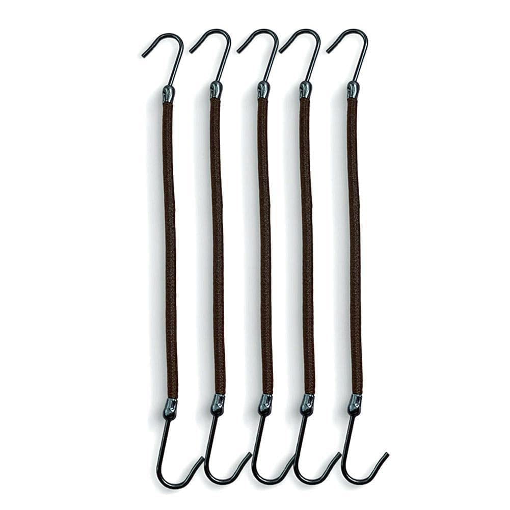 XD5-5 Pcs Black Ponytail Hooks Bungee Small Rubber Bands Hair Ties ...
