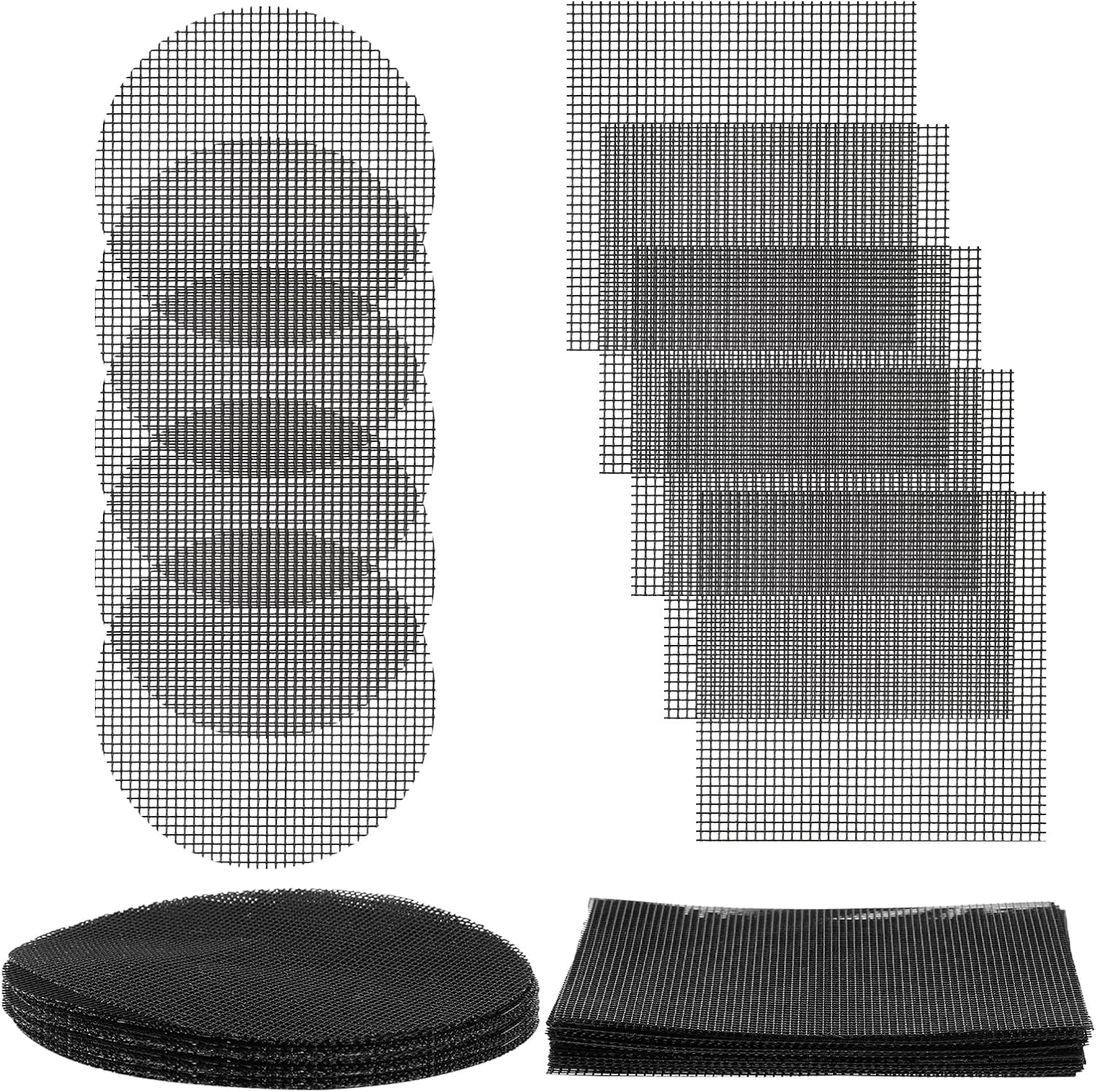 XD5-50pcs Flower Pot Hole Mesh Pad 4 Inch Round/Square Polyethylene ...
