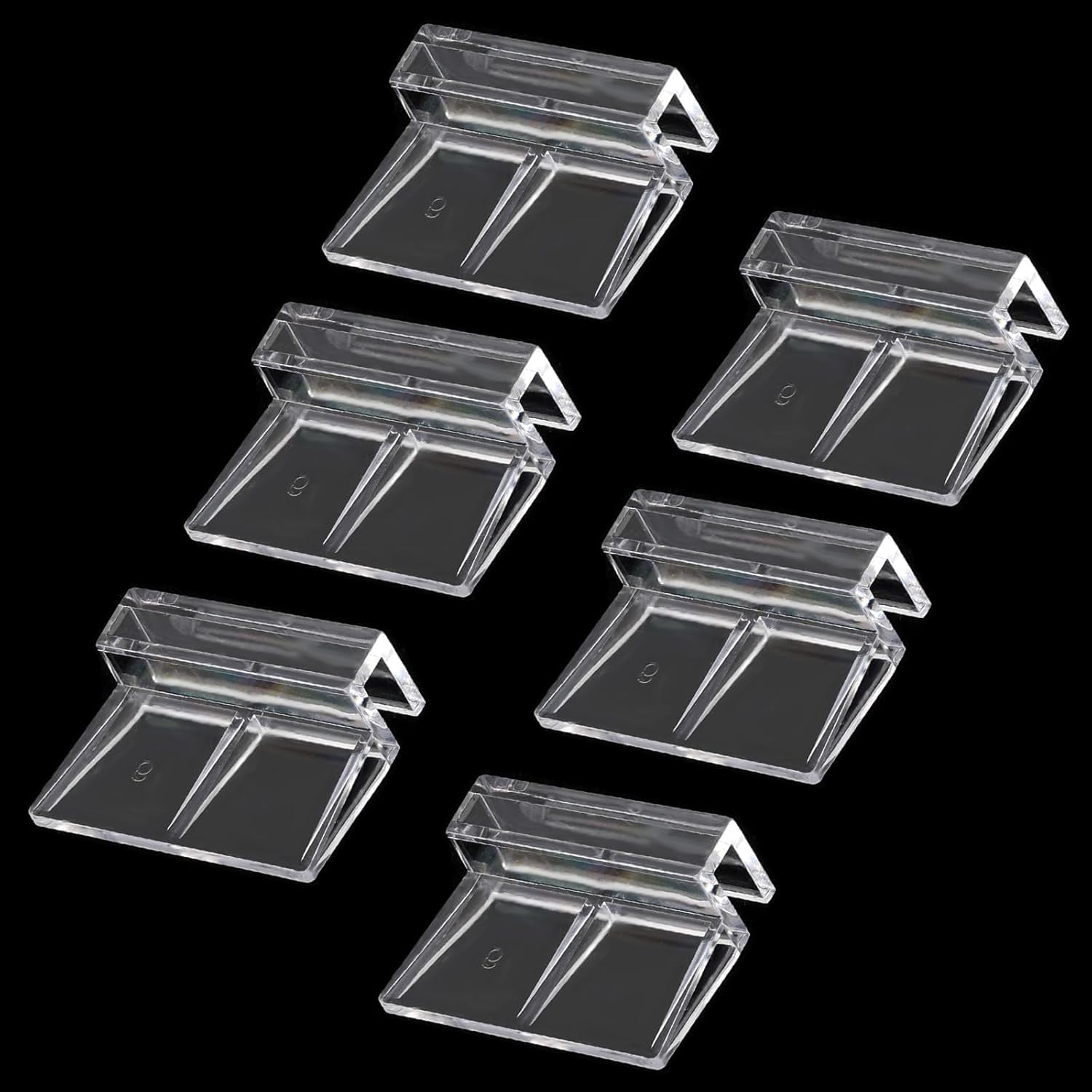 XD5-6 PCS Aquarium Lid Clips, 6mm Clear Acrylic Fish Tank Lid Holder ...