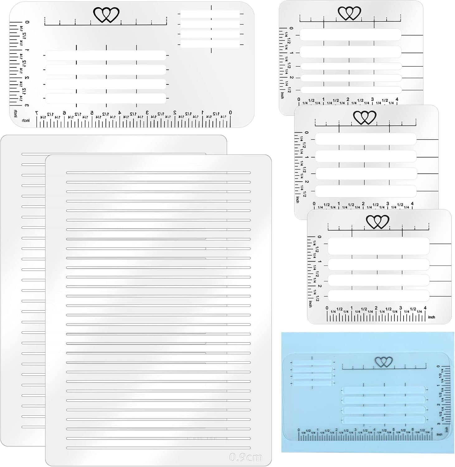 XD5-6pcs Line Drawing Stencil Lettering Guide Straight Line Stencil ...