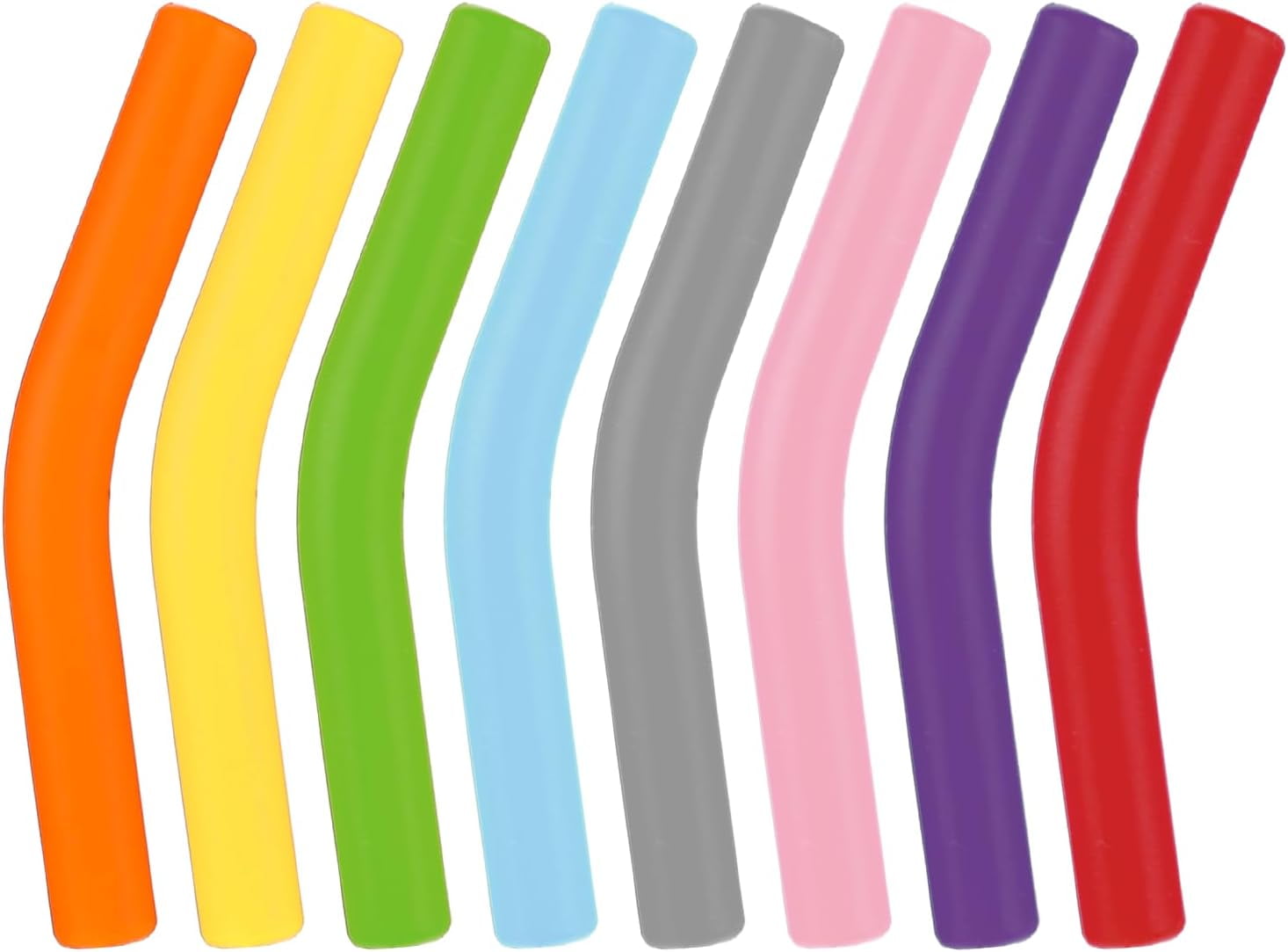 XD5-8Pcs Metal Straw with Silicone Tips 5/16 IN Multi-color Food Grade ...