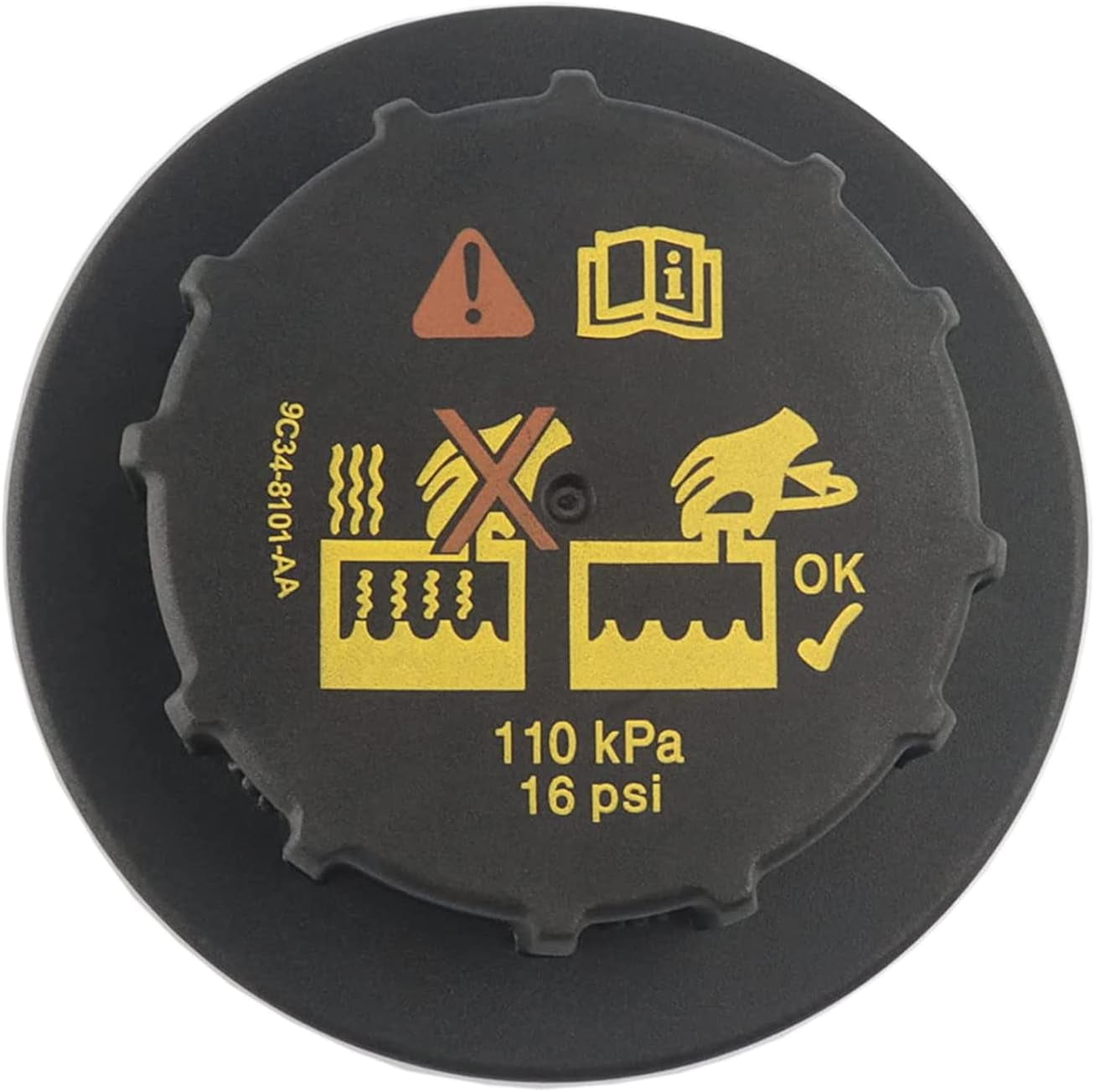 XD5-9C3Z8101B RS-527 Radiator Pressure Cap Coolant Reservoir Cap with ...