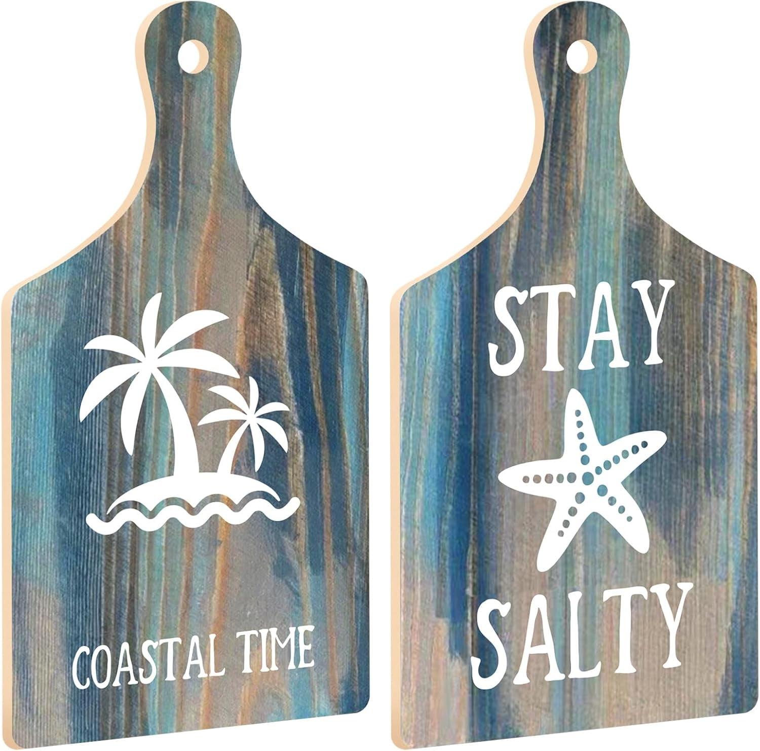 XD5-Beach Themed Kitchen Wall Decor Coastal Cutting Board Vintage Stay ...