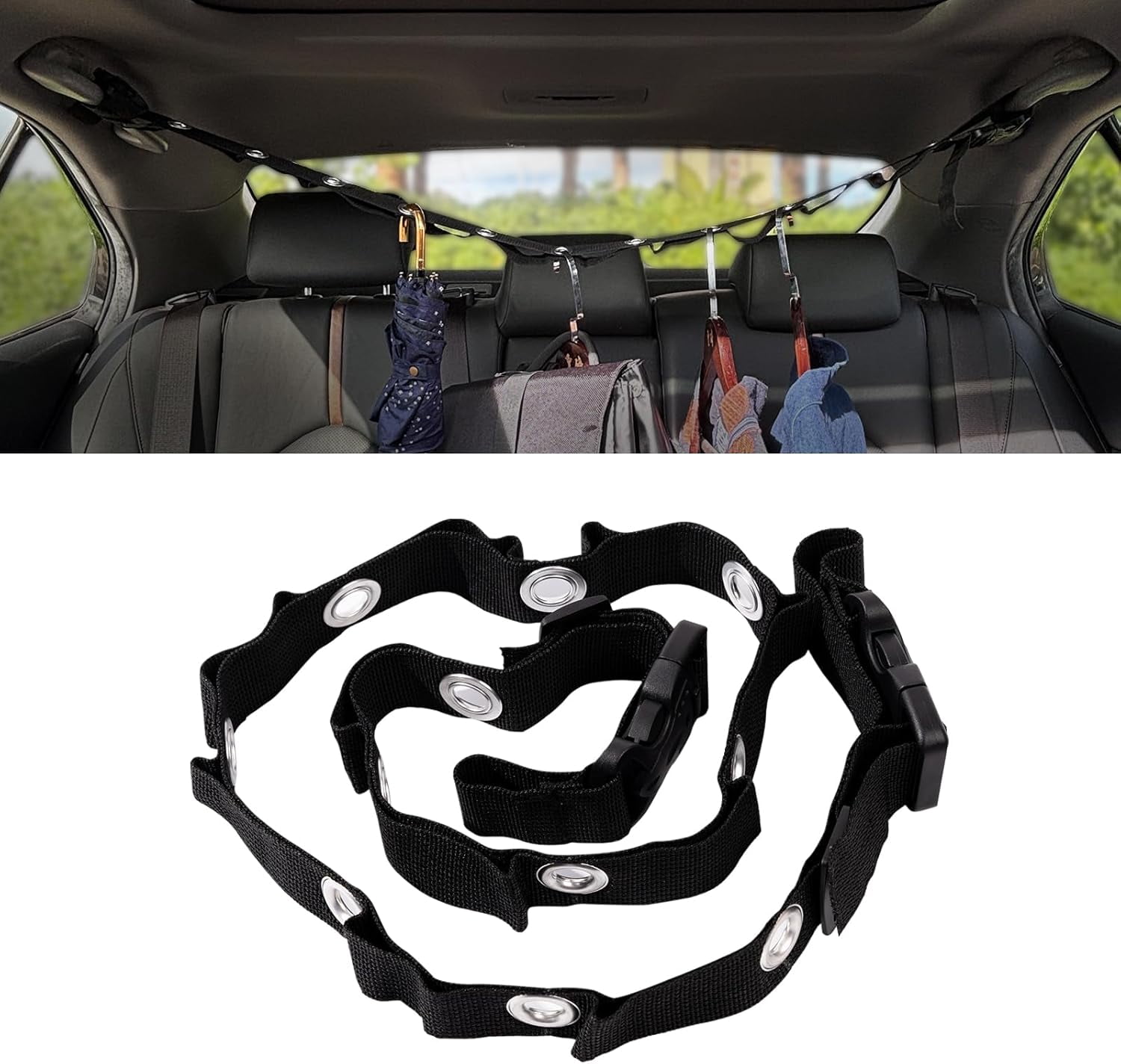 XD5-Car Clothes Hanger Bar, Retractable Portable Car Clothes Rack ...