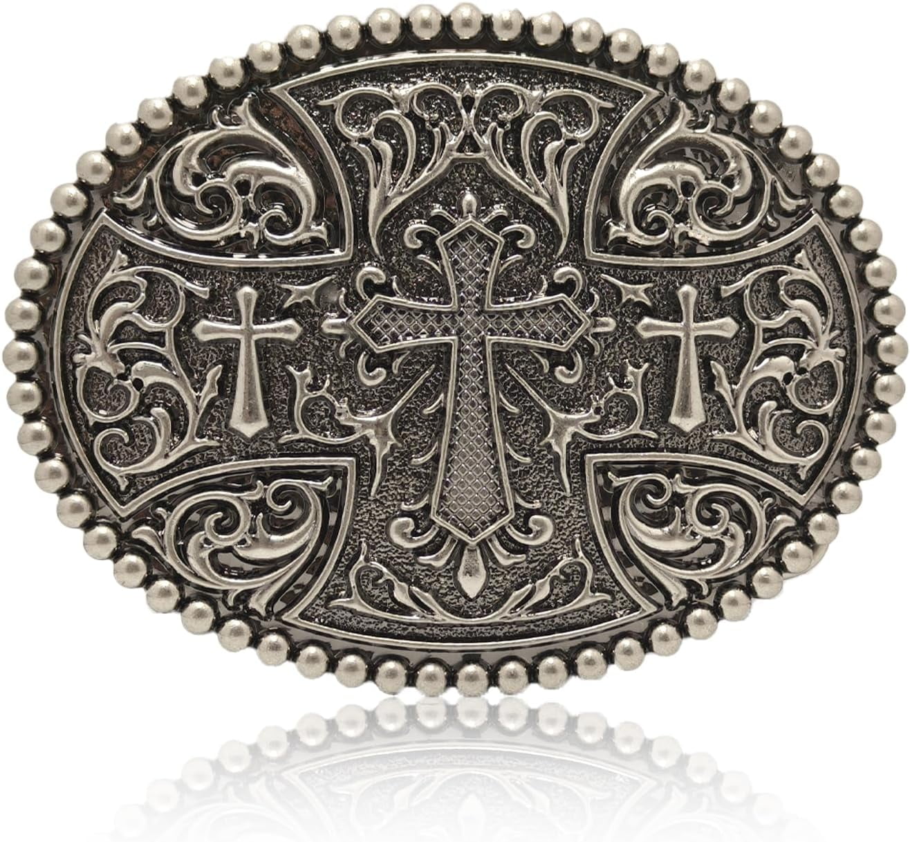 XD5-Cross Belt Buckle Big Vintage Christian Cowboy Buckles for Men ...