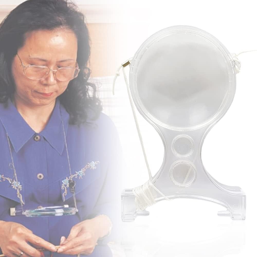 XD5-Elderly Chest Rest 3X Magnifier - 2 in 1 Hand Free Neck Wear ...