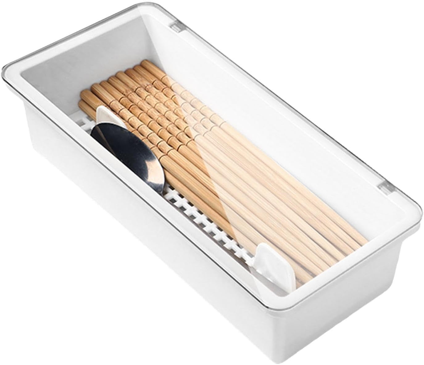 XD5-Kitchen Utensil Storage Drawer - Silverware Organizer with Cover ...