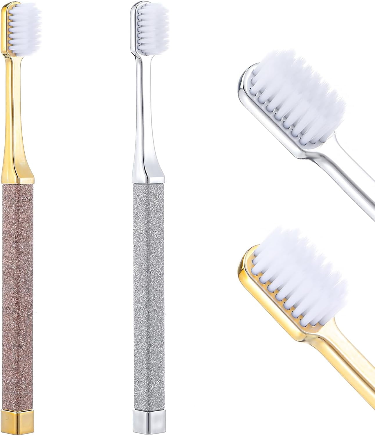 XD5-Manual Toothbrush Soft Toothbrushes for Adults 2 PCS Bristle Bamboo ...