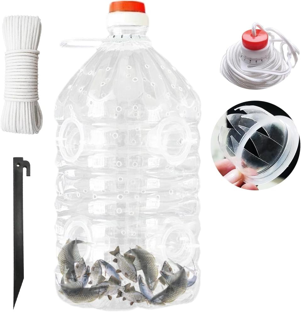 XD5-Minnow Traps for Bait Fish Clear Plastic Small Fish Bait Traps for ...