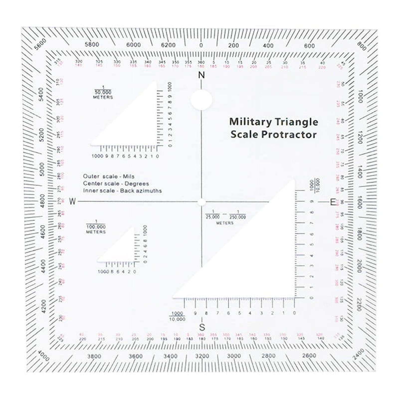 XD5-Pocket Grid Accurate Easy to Read Protractor Professional 1/24,000 ...