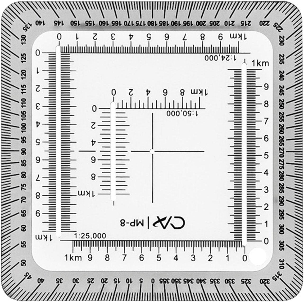 XD5-Pocket Grid Accurate Easy to Read Protractor Professional 1/24,000 ...