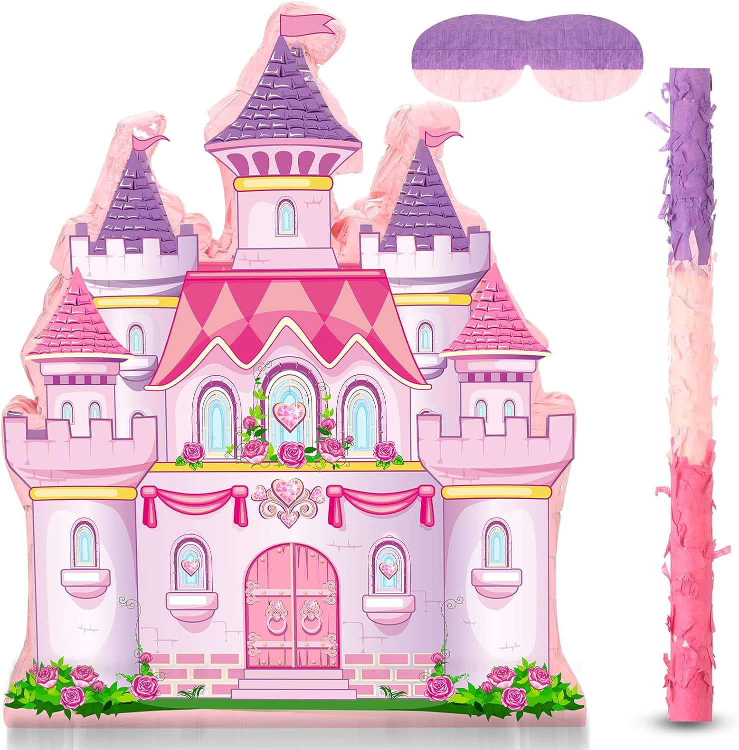 XD5-Princess Castle Piñata Bundle Girl Princess Party Piñata Set ...
