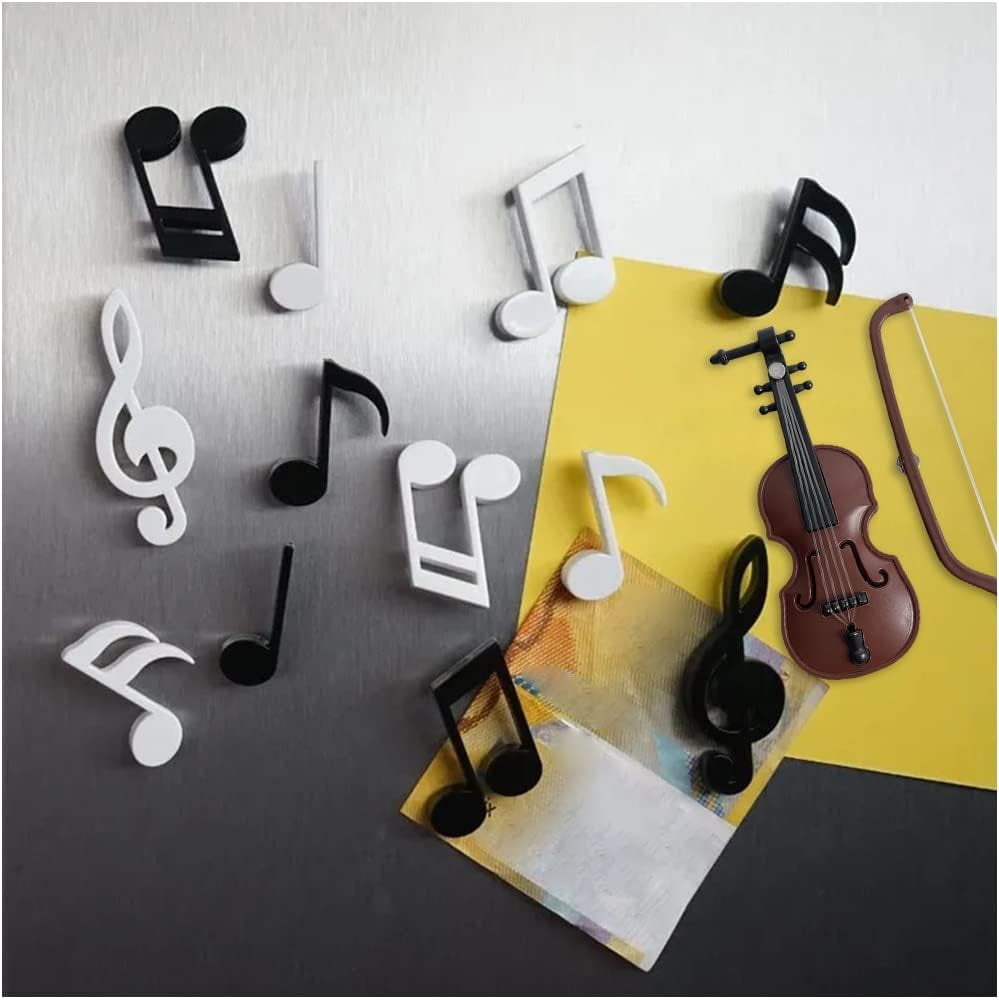 XD5-Set of 13 Cute Miniature Violin Magnet Melody Fridge Magnets ...