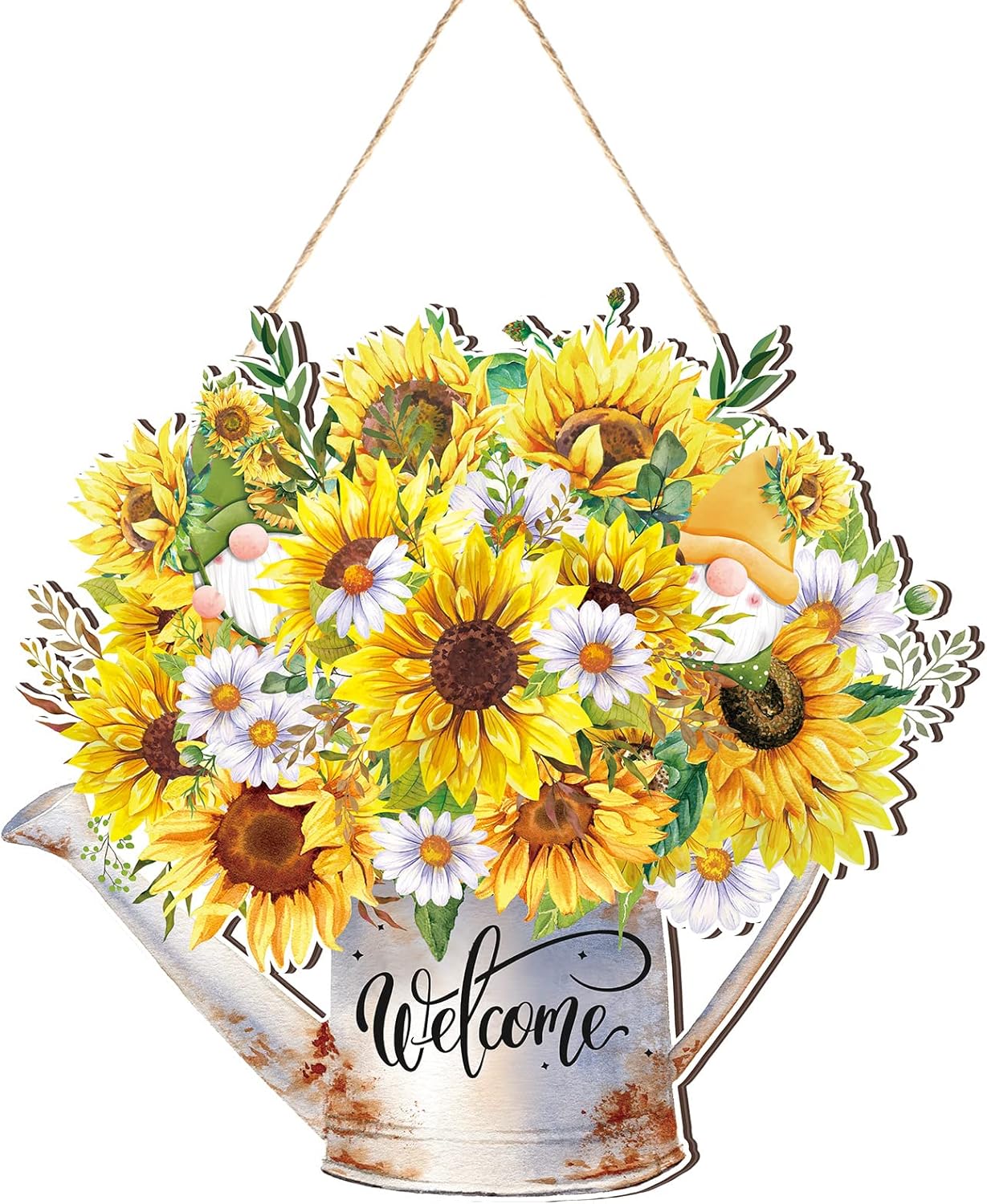XD5-Sunflower Wreaths for Front Door Summer Door Sign Summer Spring ...