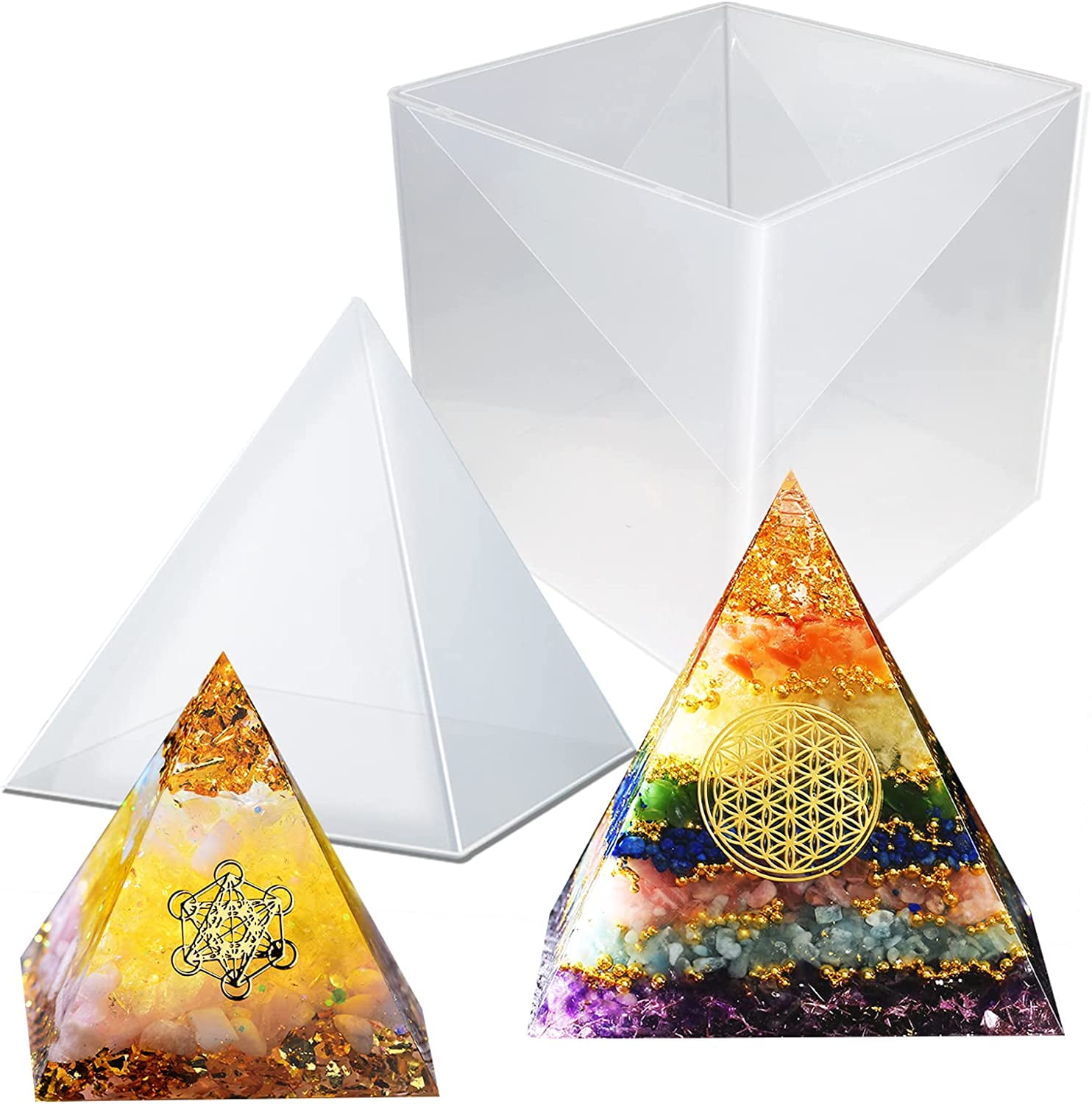XD5-Super Large Pyramid Resin Silicone Mold 6 Inch Big Pyramid Mold ...