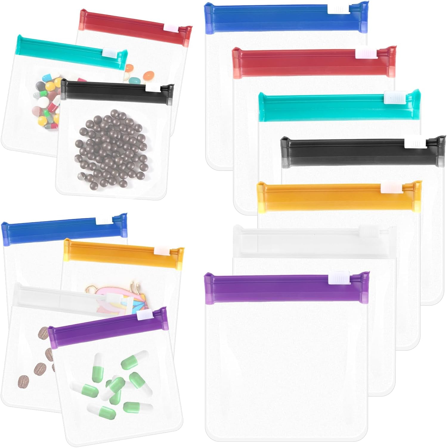 XD5-Zippered Pill Pouch Reusable Pill Pouch Bags Storage Pouches with ...