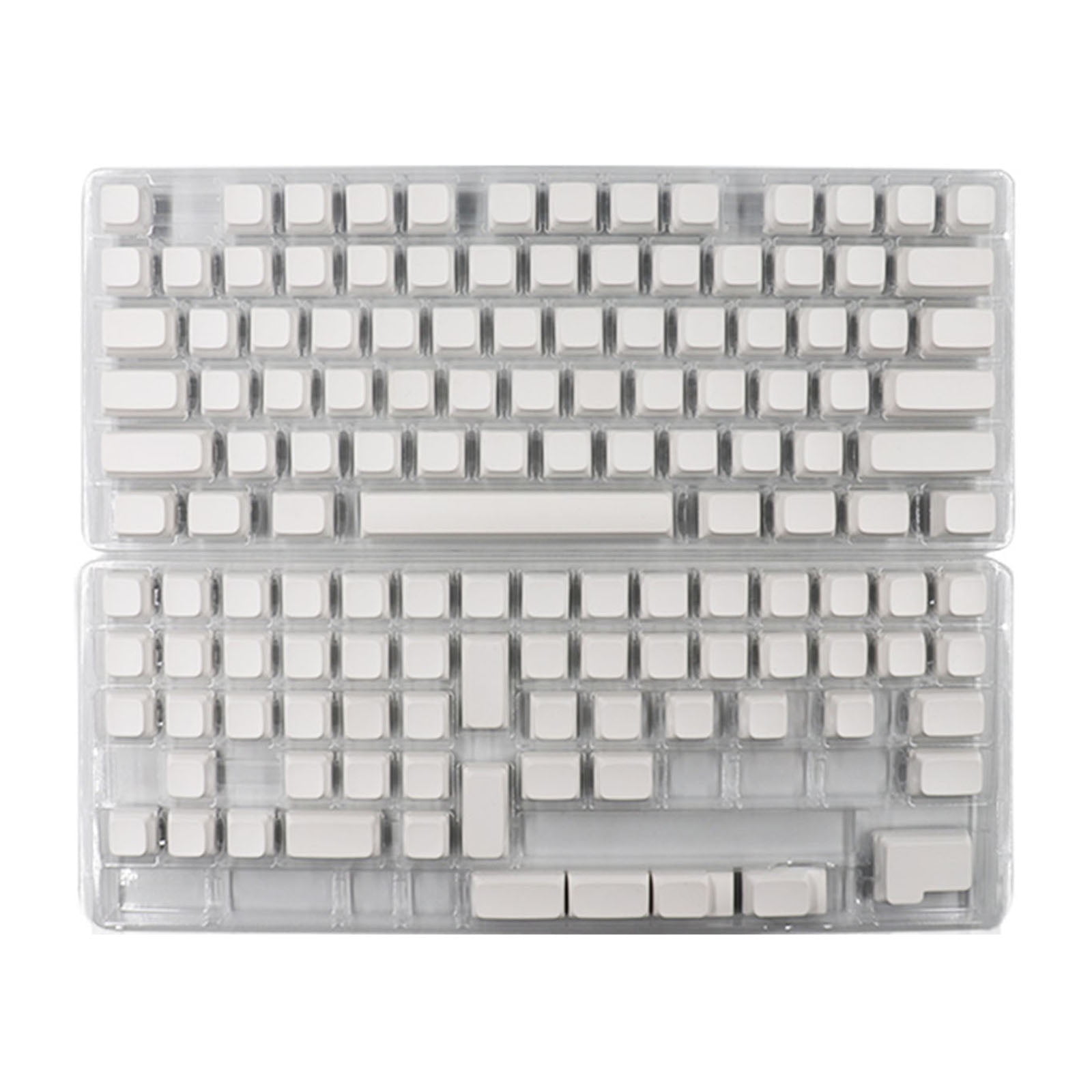 XDA Profile Blank Keycaps Thick PBT DyeSub for 134Keys Mechanical Keyboard Minimalist White ...