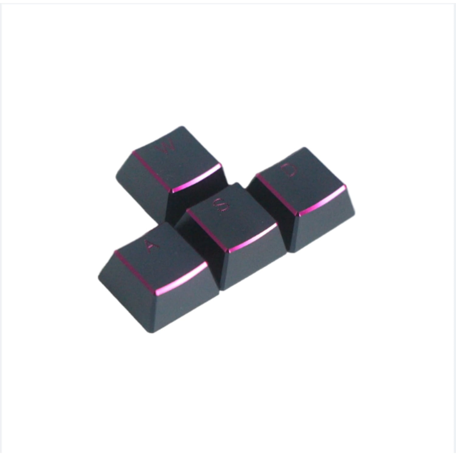XDA Profile Sh-Through Aluminum Keycaps, 4-Piece WASD Set with Polished ...