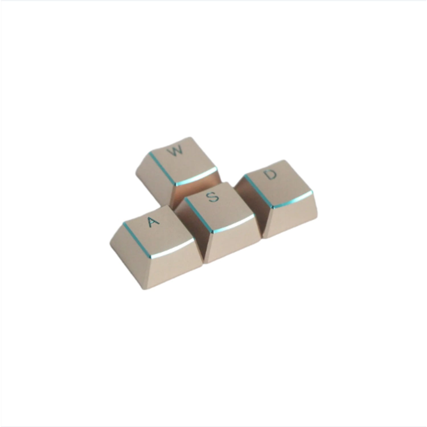 XDA Profile Sh-Through Aluminum Keycaps, 4-Piece WASD Set with Polished ...