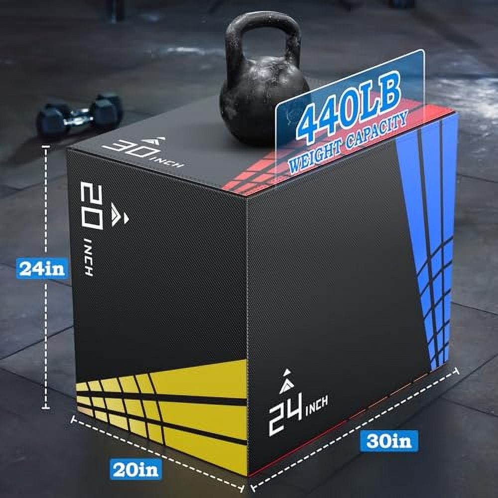 XDDAIS 3-in-1 Heavier Foam Plyometric Box Jumps for Home Gym,Firm Soft ...