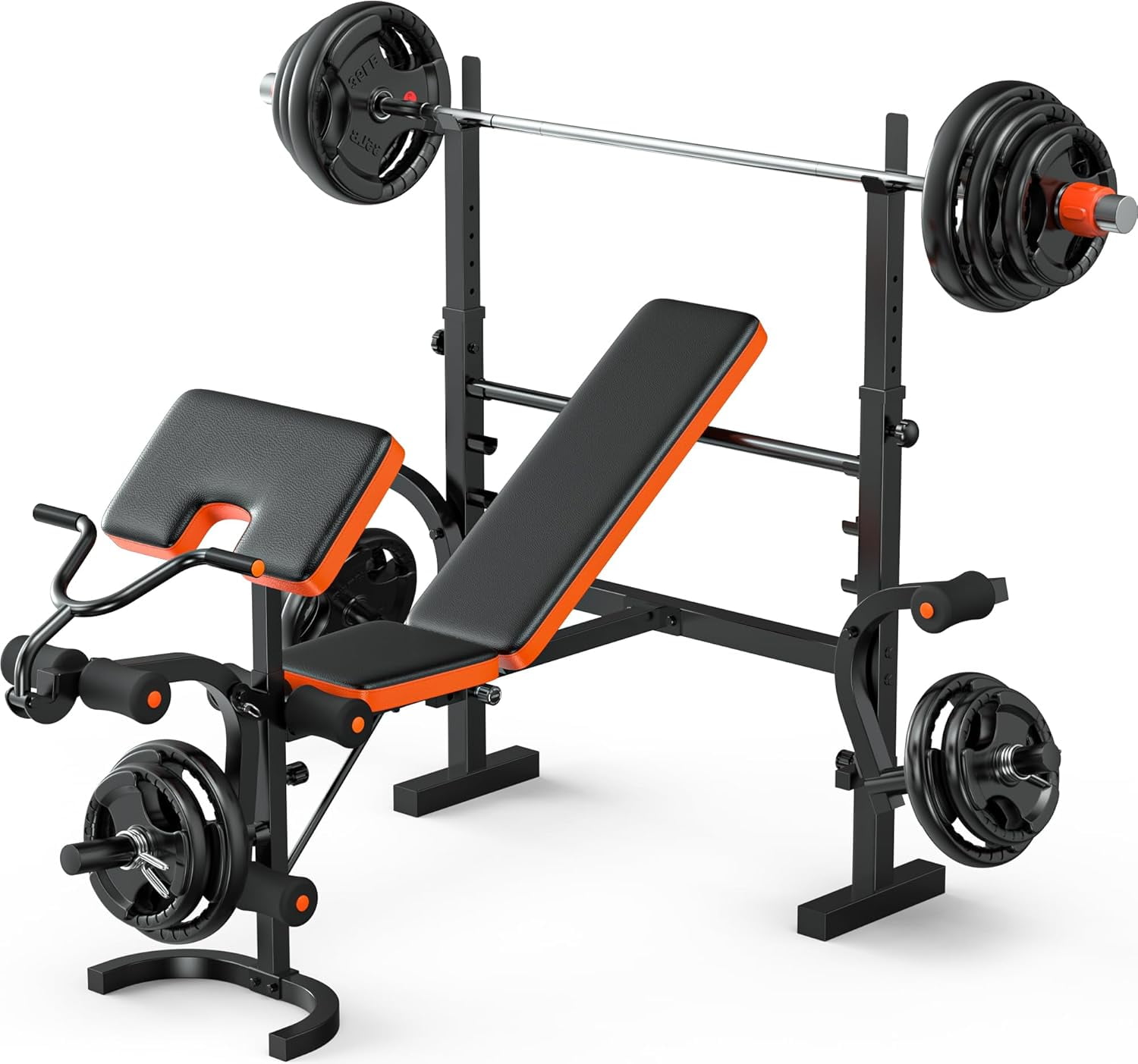 XDDIAS Weight Bench, 770LBS Bench Press Set with Leg Extension, 6 in 1 Olympic Weight Bench for ...