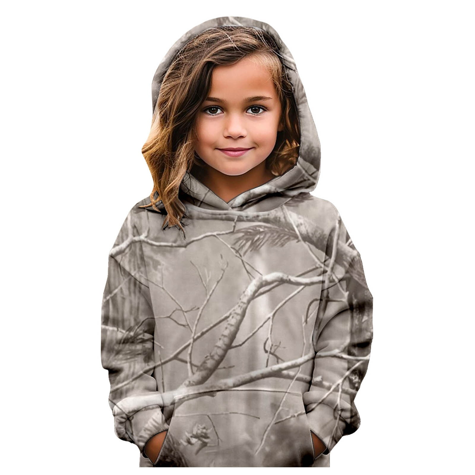 XDDLITP Camo Hoodie Kids Oversized Hooded Sweatshirt Maple Leaf Graphic Casual Loose Fit Hoodies ...