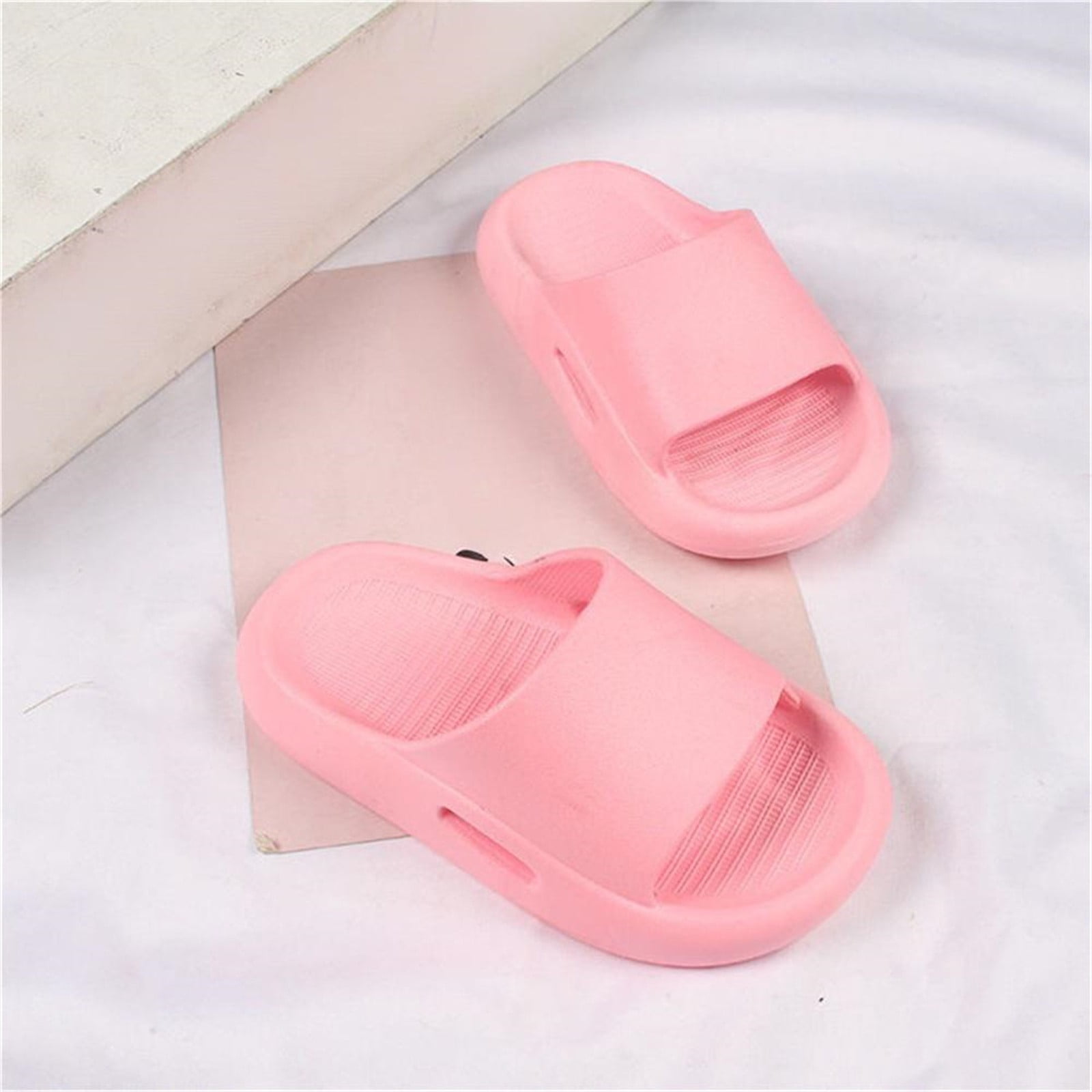 XDDLITP Kids Cloud Cushion Slides EVA Pillow Slippers Cute Cartoon Print Non-Slip Shower Sandals ...