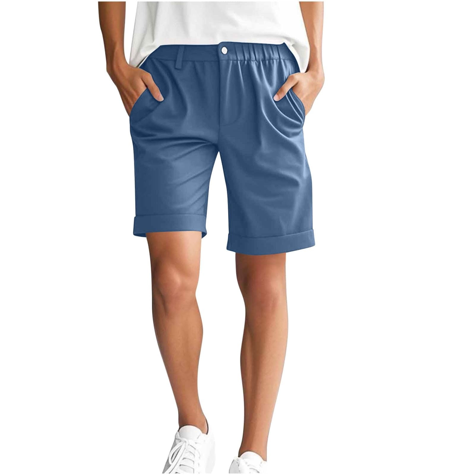 XDDLITP Womens Bermuda Shorts High Waisted Straight Leg Shorts 2025 ...