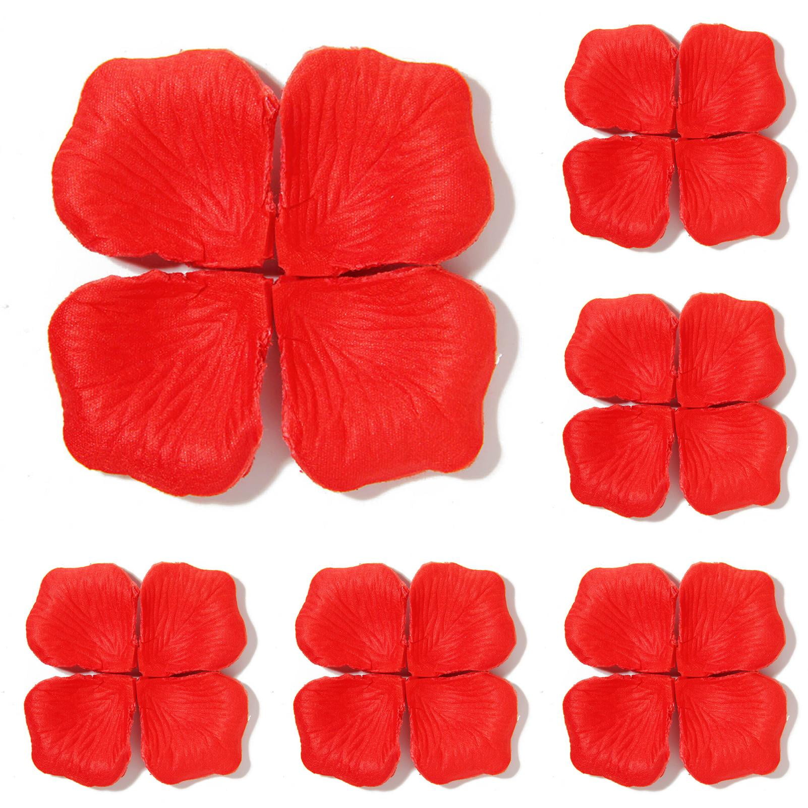 XDDST 1000Pcs Red Fabric Rose Petals Rose Petals for Bedroom Roses Red ...