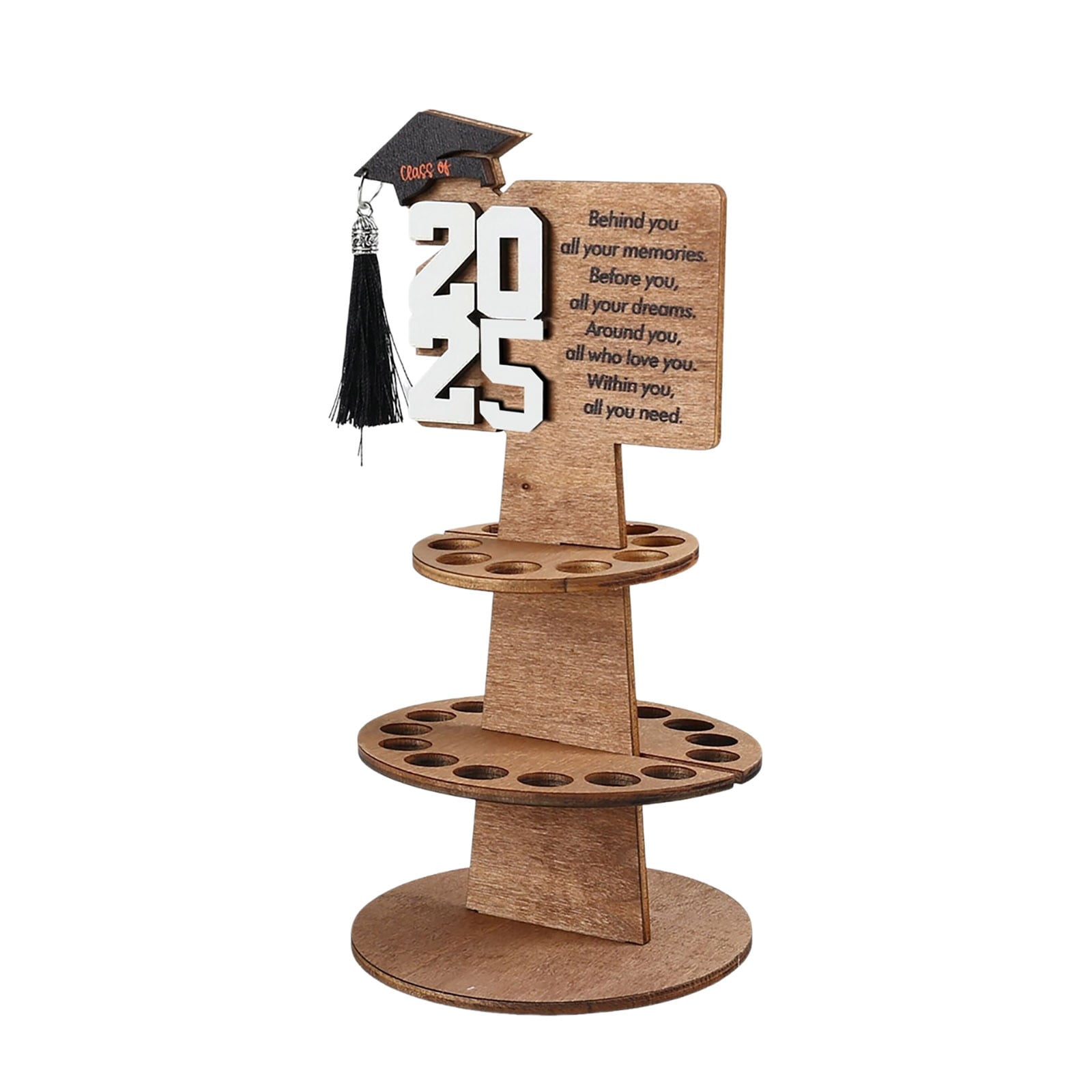 XDDST 2024 Wooden Graduation Holder with 20 Holes 2025 Graduation ...