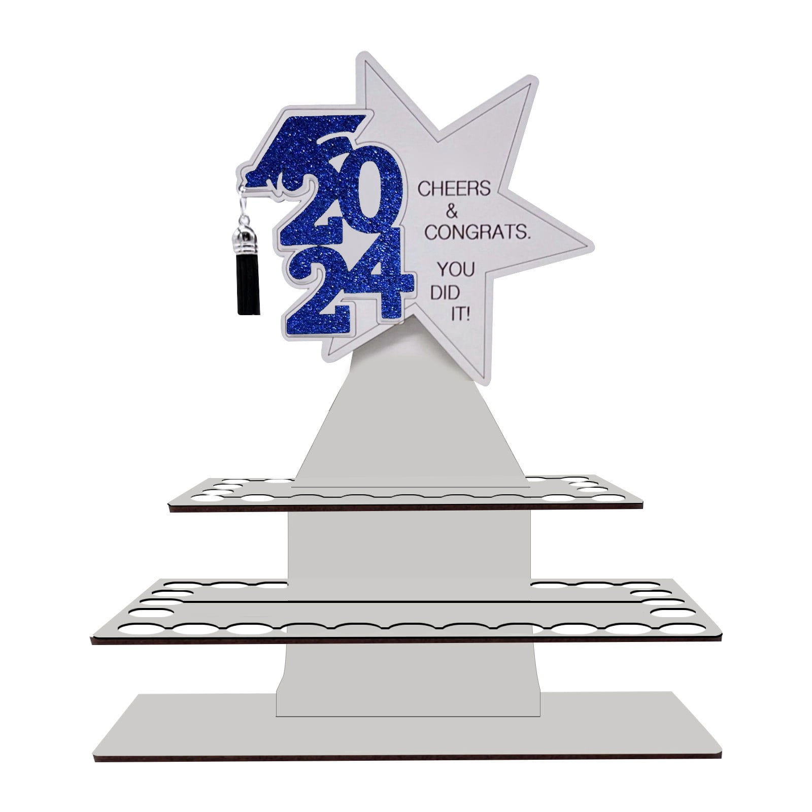 XDDST 2024 Wooden Graduation Holder with 20 Holes 2025 Graduation ...