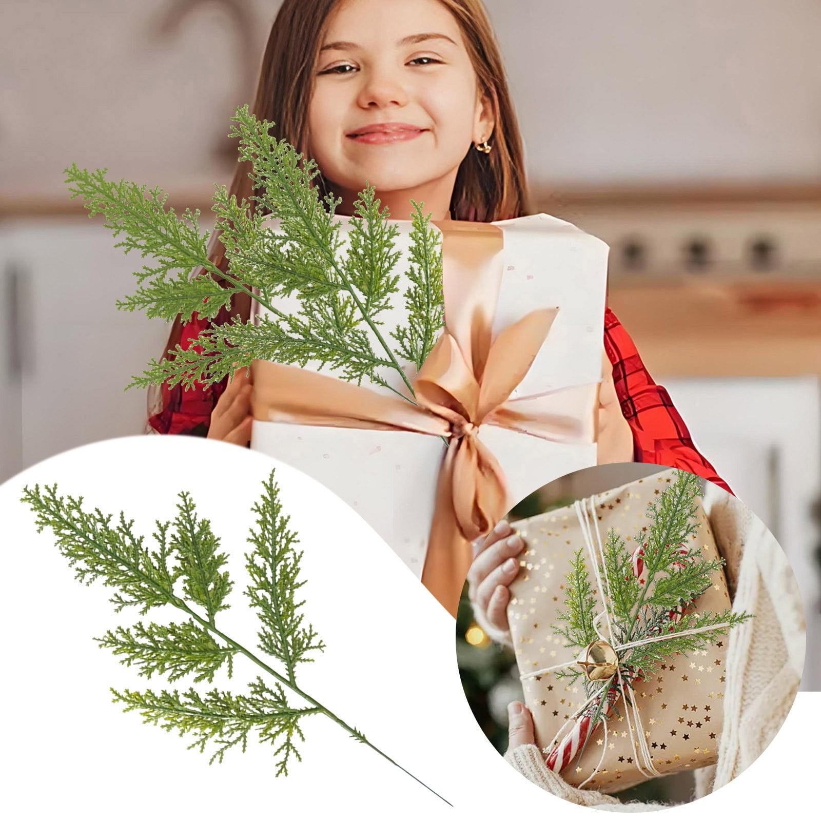 XDDST 30Pcs ArtificialPine Faux Greenery StemsPine Picks Stems ...