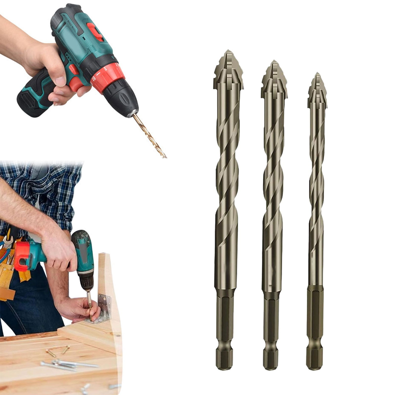 XDDST 4 Flute Drill Bits 2025 High Strength Serrated Eccentric Drill ...