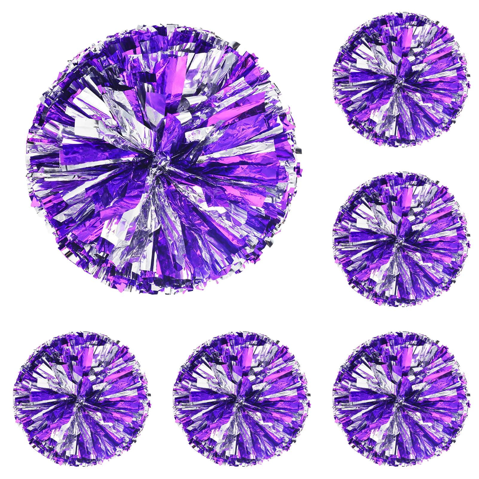 XDDST 4 Pairs Dance Flower Cheerleader Accessories Round Metallic Foil ...