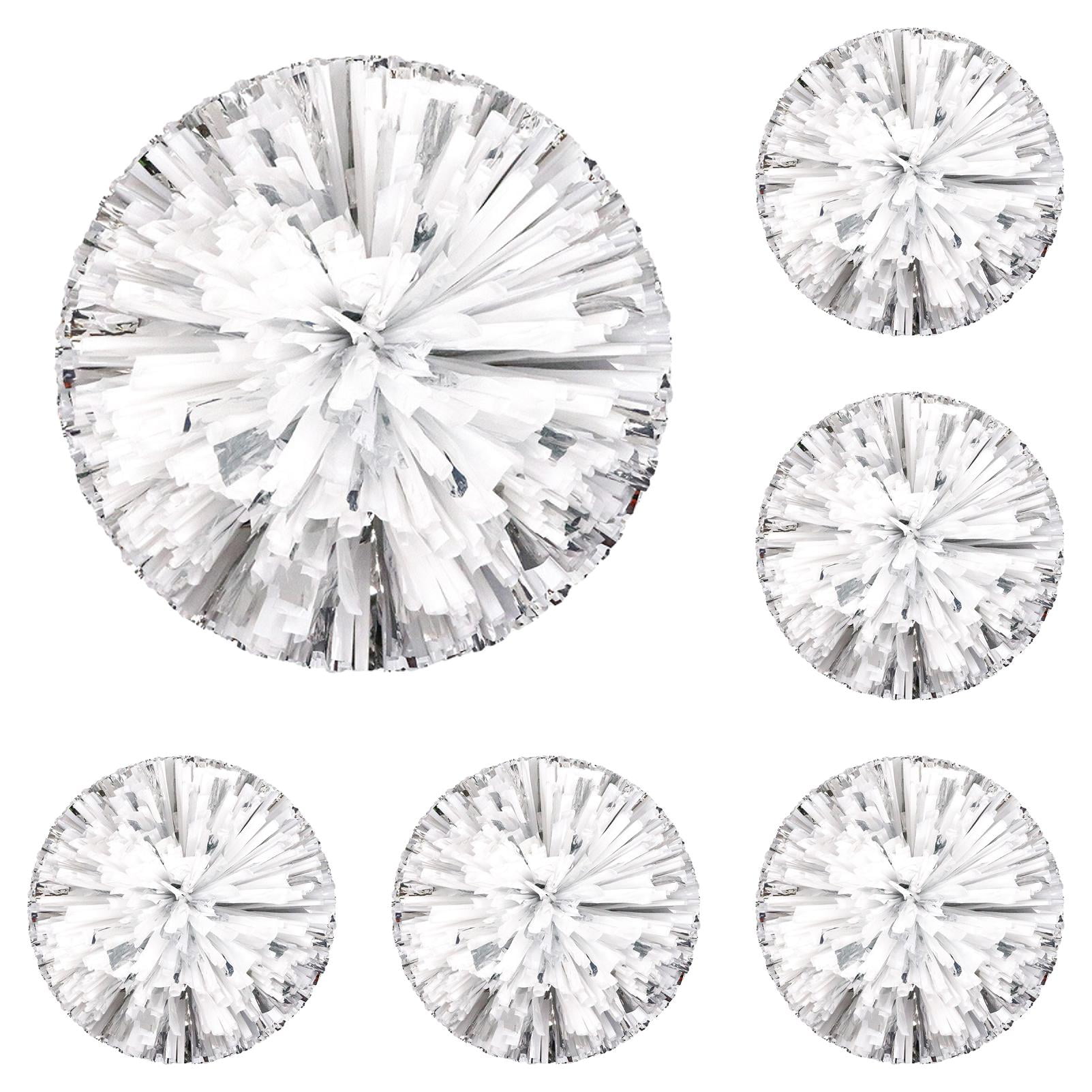 XDDST 4 Pairs Dance Flower Cheerleader Accessories Round Metallic Foil ...