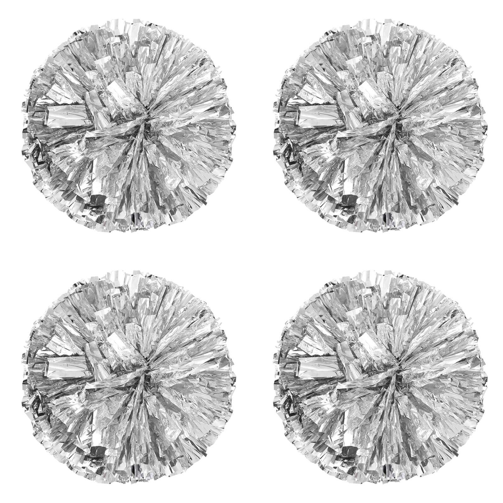 XDDST 4 Pairs Dance Flower Cheerleader Accessories Round Metallic Foil ...