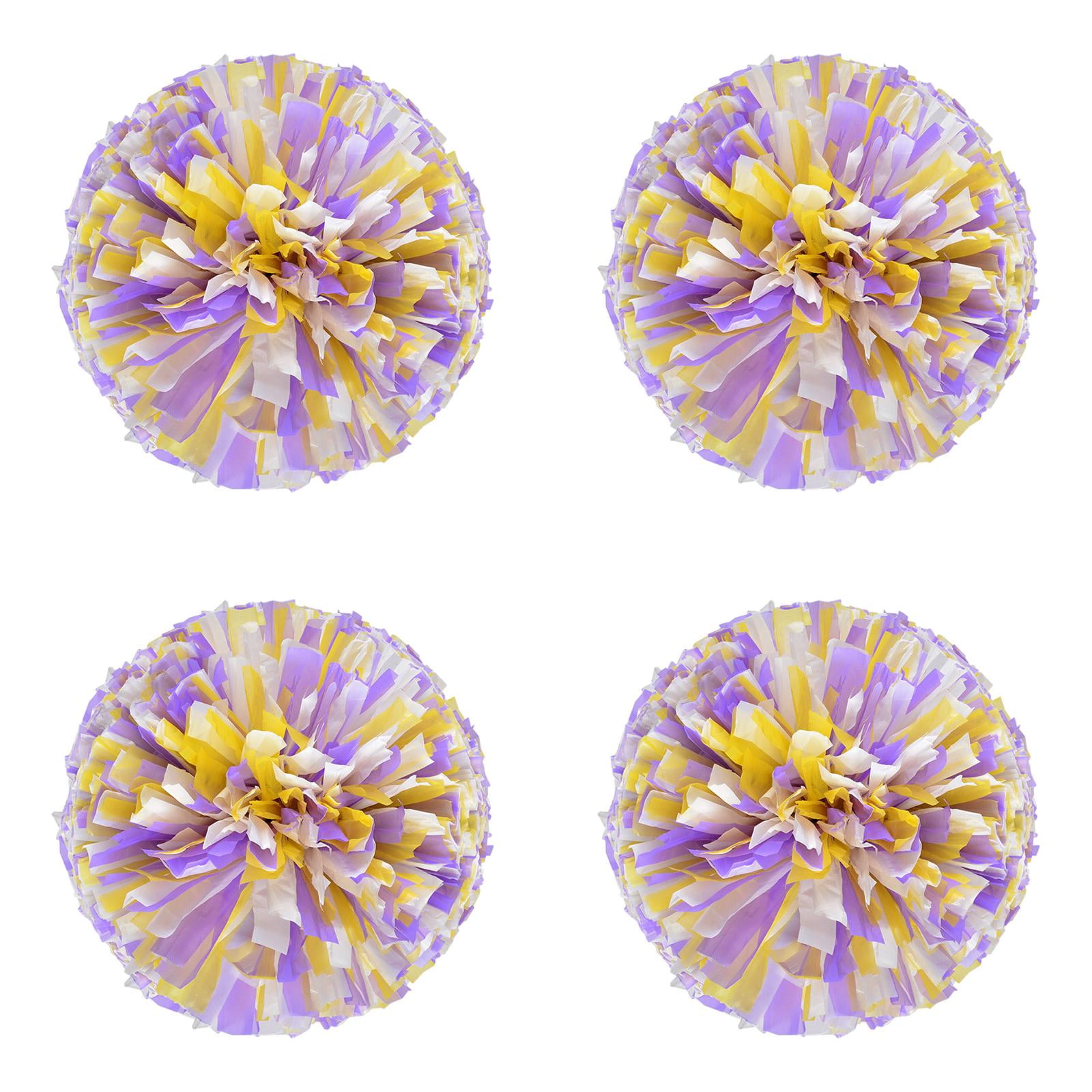 XDDST 4 Pairs Dance Flower Cheerleader Accessories Round Metallic Foil ...