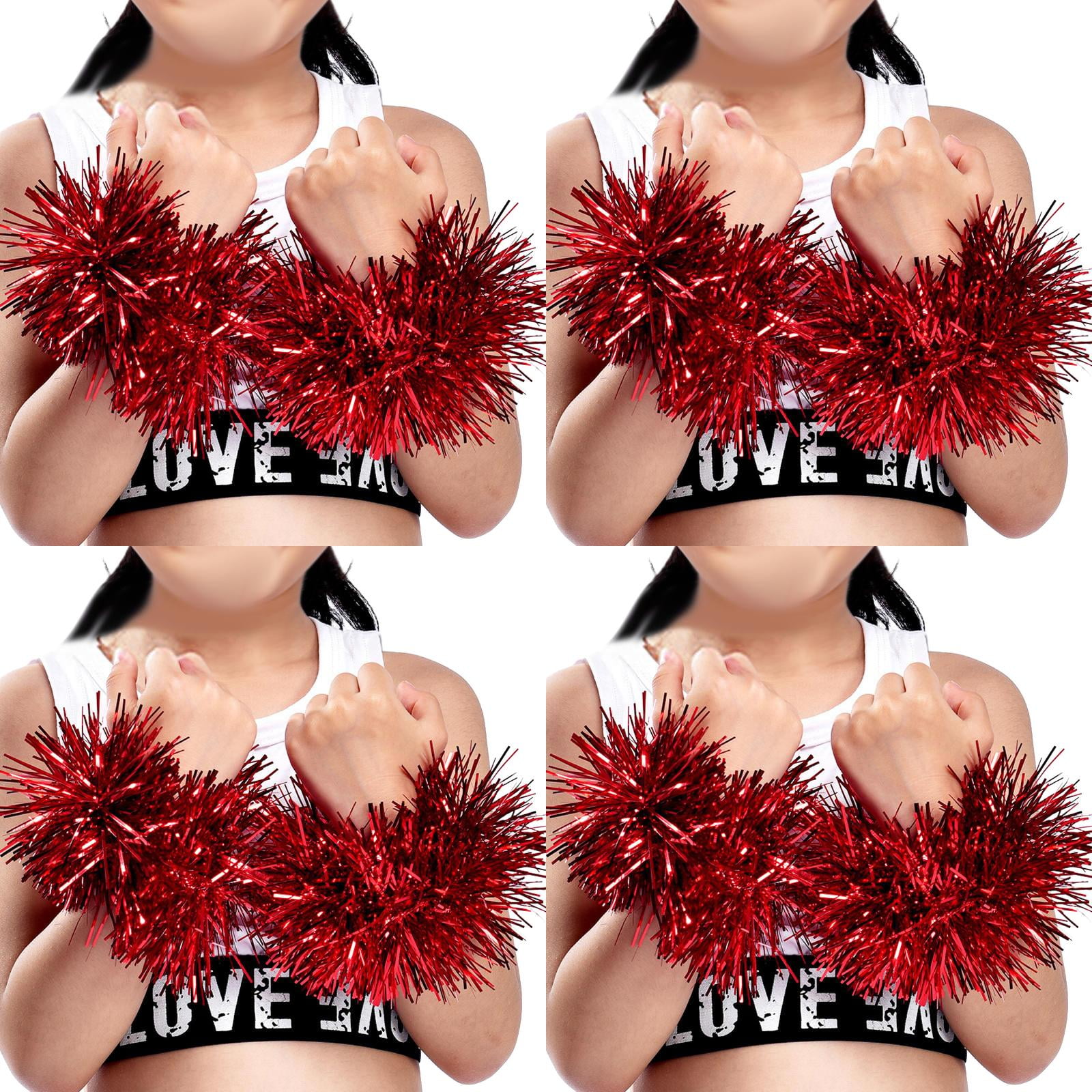 XDDST 4 Pairs Dance Wrist Flower Cheerleader Accessories Cheerleading Children Adult Wrist ...
