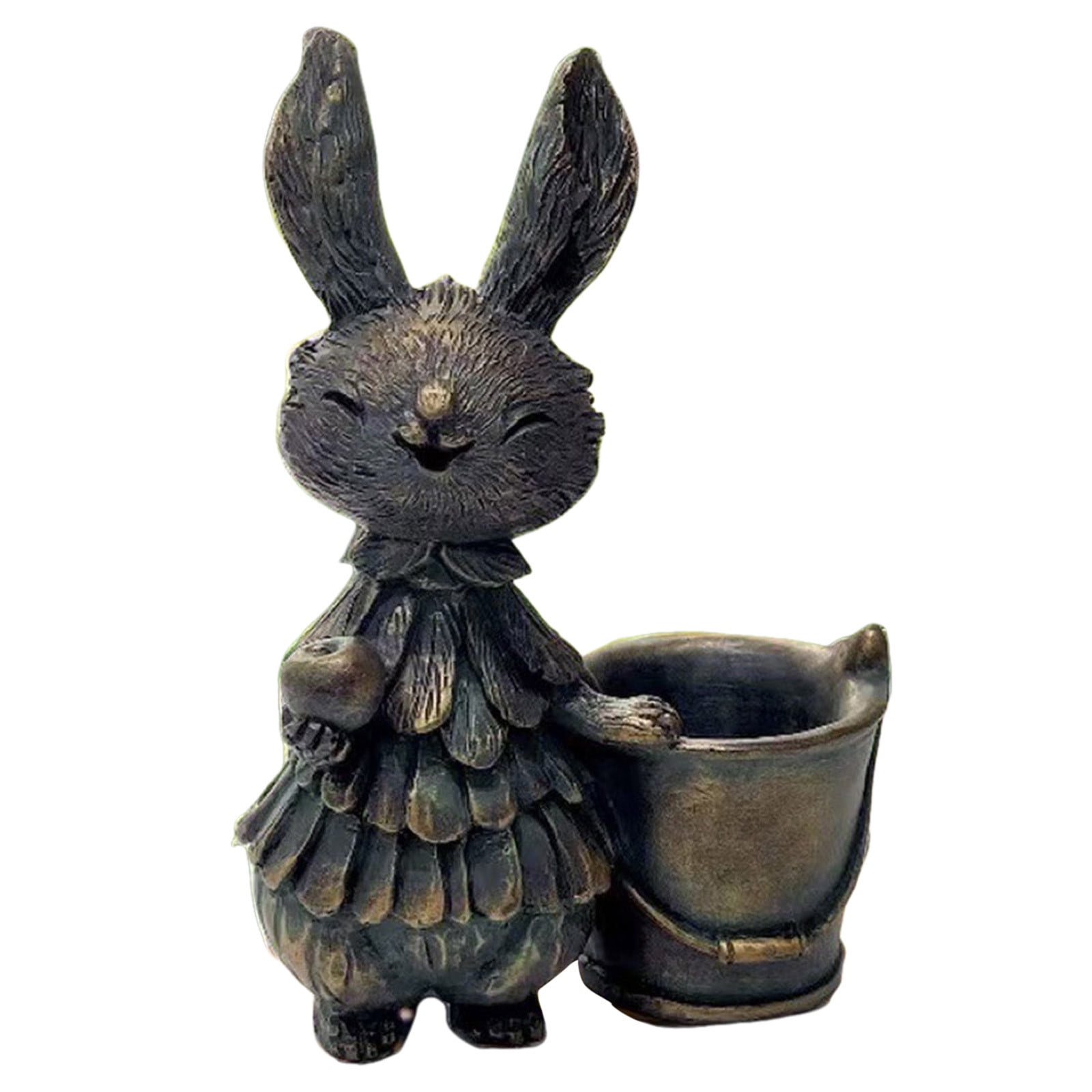 XDDST 5 Inch Bunny Rabbit Planter Resin Statue Cute Rabbit Shaped ...