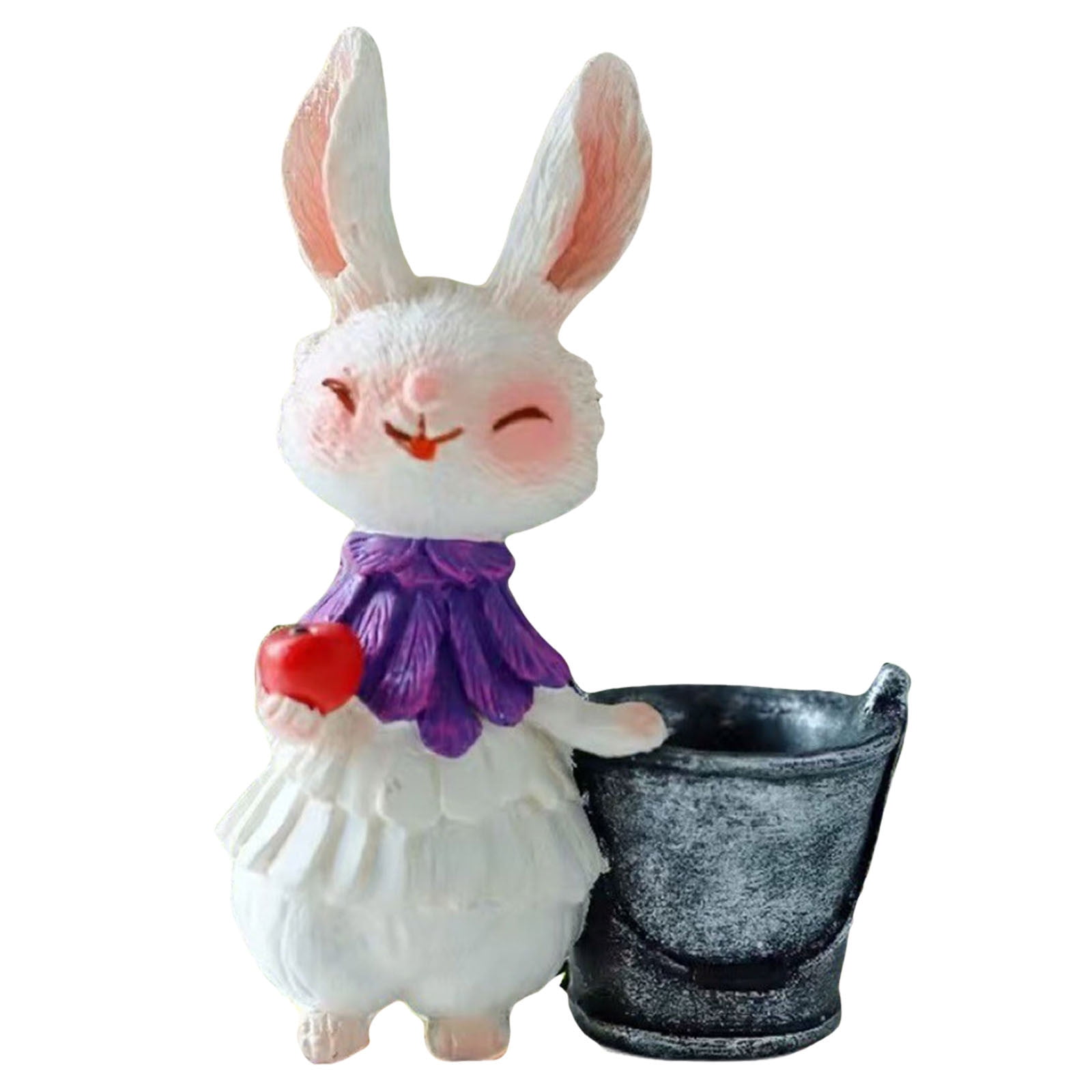 XDDST 5 Inch Bunny Rabbit Planter Resin Statue Cute Rabbit Shaped ...