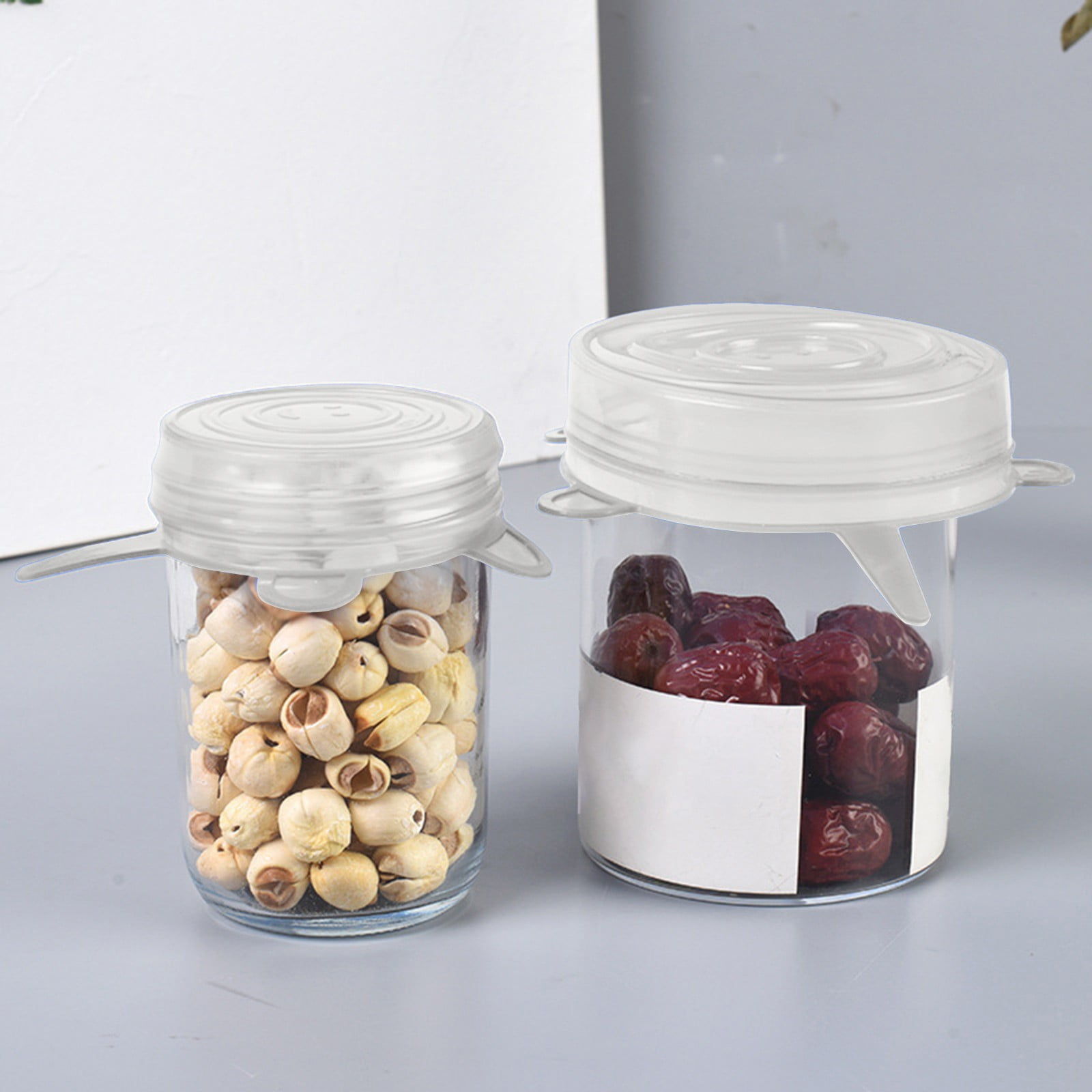 XDDST 6Pcs Round Silicone Stretch Lids Reusable Food Storage Lids for ...