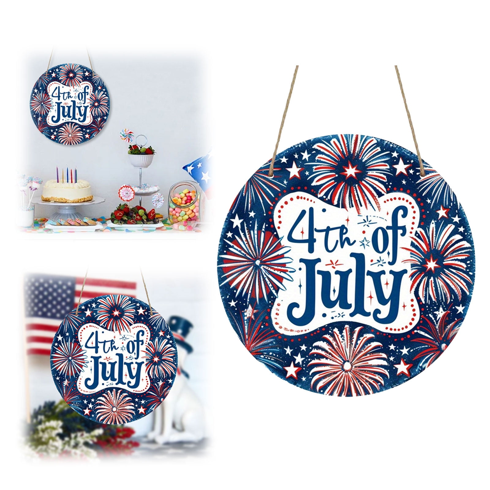 XDDST 8 Inch Independence Day US Flag Star Acrylic Pendants Patriotic ...